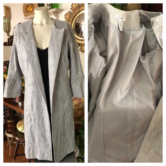 Silver Sparkle Coat Pea Coats